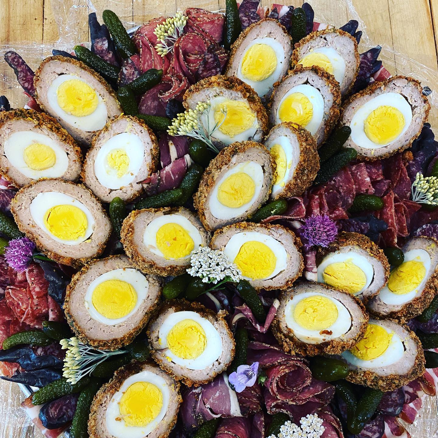 charcuterie – scotch egg platter – Convenient Chef